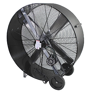 Maxx Air 48" Barrel Fan High Velocity Industrial Belt Drive | Heavy Duty Dent Resistant Metal Design | Best for Commercial, Warehouses, Shops and Garage Use | 18,000 CFM