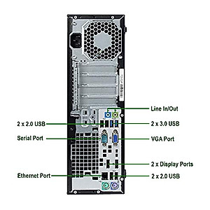 HP 800 G1 SFF Computer Desktop PC, Intel Core i7 3.4GHz Processor, 16GB Ram, 512GB M.2 SSD,Wireless Keyboard & Mouse, WiFi | Bluetooth, Microsoft Office 365, Windows 10 Professional (Renewed)