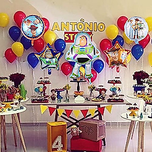 5PCS Story Balloon Party Supplies 30" Foil Balloons for Kids Baby Shower Birthday Party Decorations