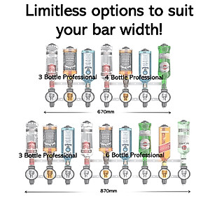 Barbarian Liquor Dispenser For Home Bar 3/4/6 Bottle Wall Mounted - Bar Butler Shot Measure Bracket Alcohol Wine Upside Down Drink Jigger Optics Man cave