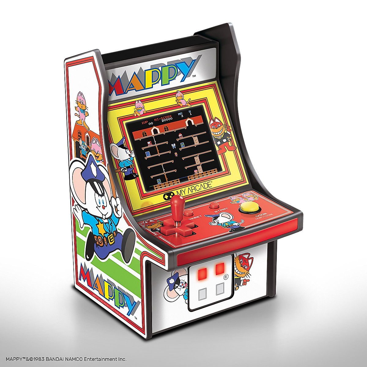 My Arcade My Arcade Mappy Micro Player: Fully Playable, 6.75 Inch Collectible & Micro Player Mini Arcade Machine: Galaxian Video Game, Fully Playable, 6.75 Inch Collectible, Color Display, Speaker
