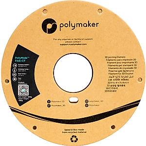 2.85mm(3mm) PA6-CF Nylon Filament 2.85 Black, 500g Carbon Fiber Nylon Filament 2.85mm, Polymaker PolyMide PA6-CF Warp Free Nylon, Print with 2.85mm Openning 3D Printers Only