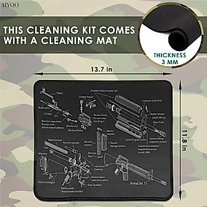 Universal Cleaning Kit with Cleaning Mat - Hand Cleaning Kits - Accessories for Men Cleaning Kit for Hunting for All Caliber