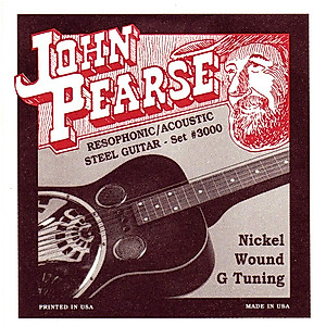 John Pearse JP Resophonic Set, Nic Strings for Resonator Guitar (P3000)