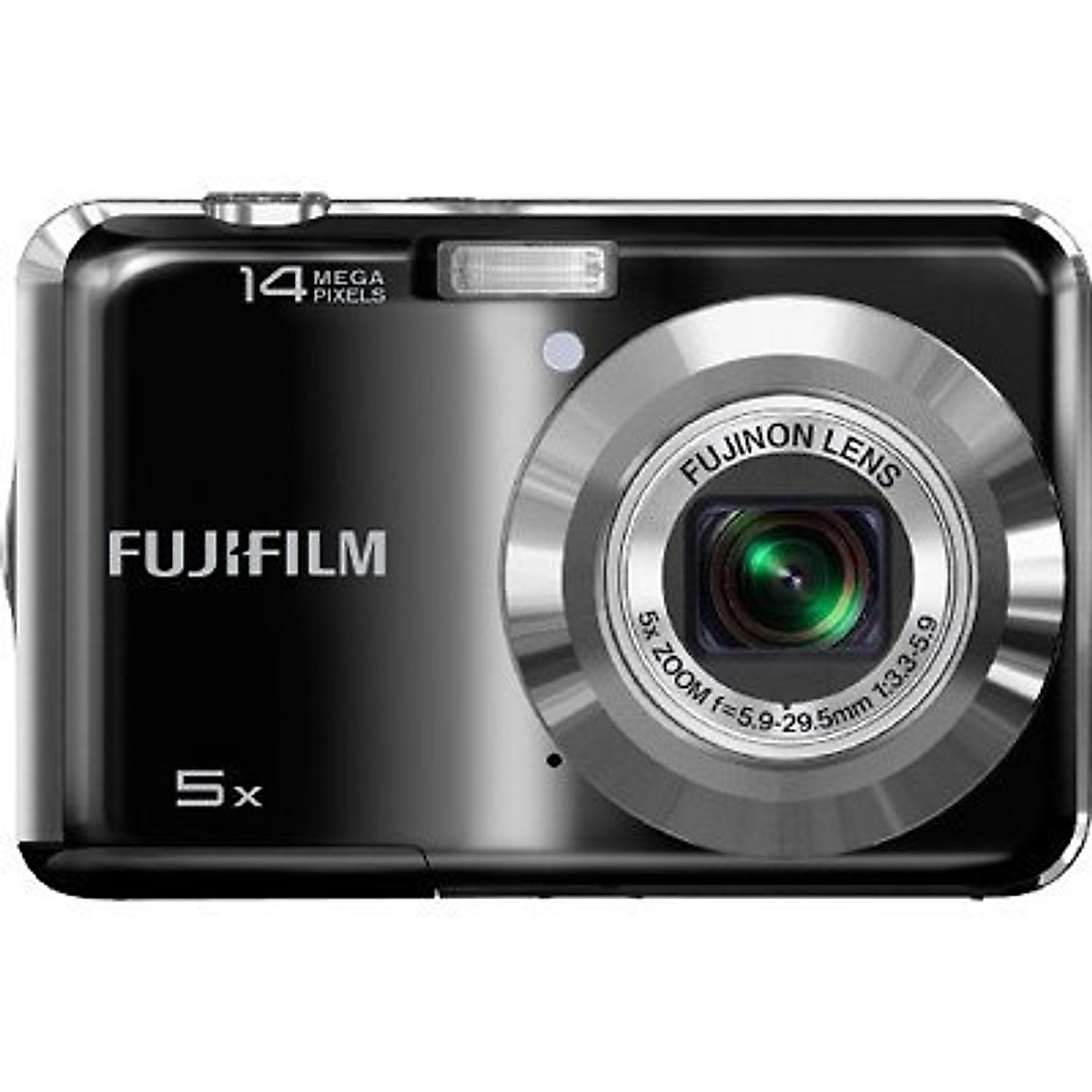 Fujifilm FinePix AX300 14 MP Digital Camera with Fujinon 5x Wide Angle Optical Zoom Lens (Black) (OLD MODEL)
