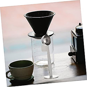 KITANDOVE 2pcs Powder Hammer Measuring Spoon Coffee Bean Pressers Coffee Machine Dual-use Coffee Spoon Coffee Hand Tampers Tea Spoon Tool Coffee Beans Stainless Steel Tampers Silver