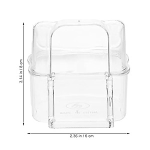 TEHAUX Parrot Automatic Feeder, 3pcs Acrylic Bird Food Bowl Anti-Splashing Bird Cage Feeder Hanging Clear No Messes Bird Feeder for Cage