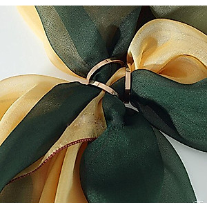 2PCS(Golden + Silver) Women Lady Girls Three Ring Fashion Scarf Ring Buckle Modern Simple Triple Slide Jewelry Silk Scarf Clasp Clips Clothing Wrap Holder