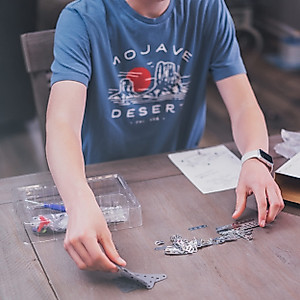 MALUVRIAN Erector Set Fighter Jet for Boys - Girls | Metal Model Airplane Kit for Adults Teens and Advanced Kids | Stem Toy | Educational and Engineering | 158 pcs