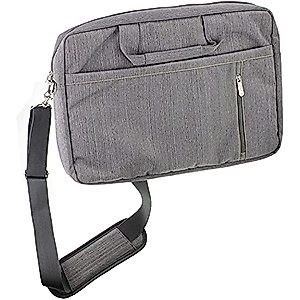 Navitech Grey Sleek Water Resistant Travel Bag - Compatible with Lenco BRP-1150 Portable Blu-Ray 11.5" DVD Player