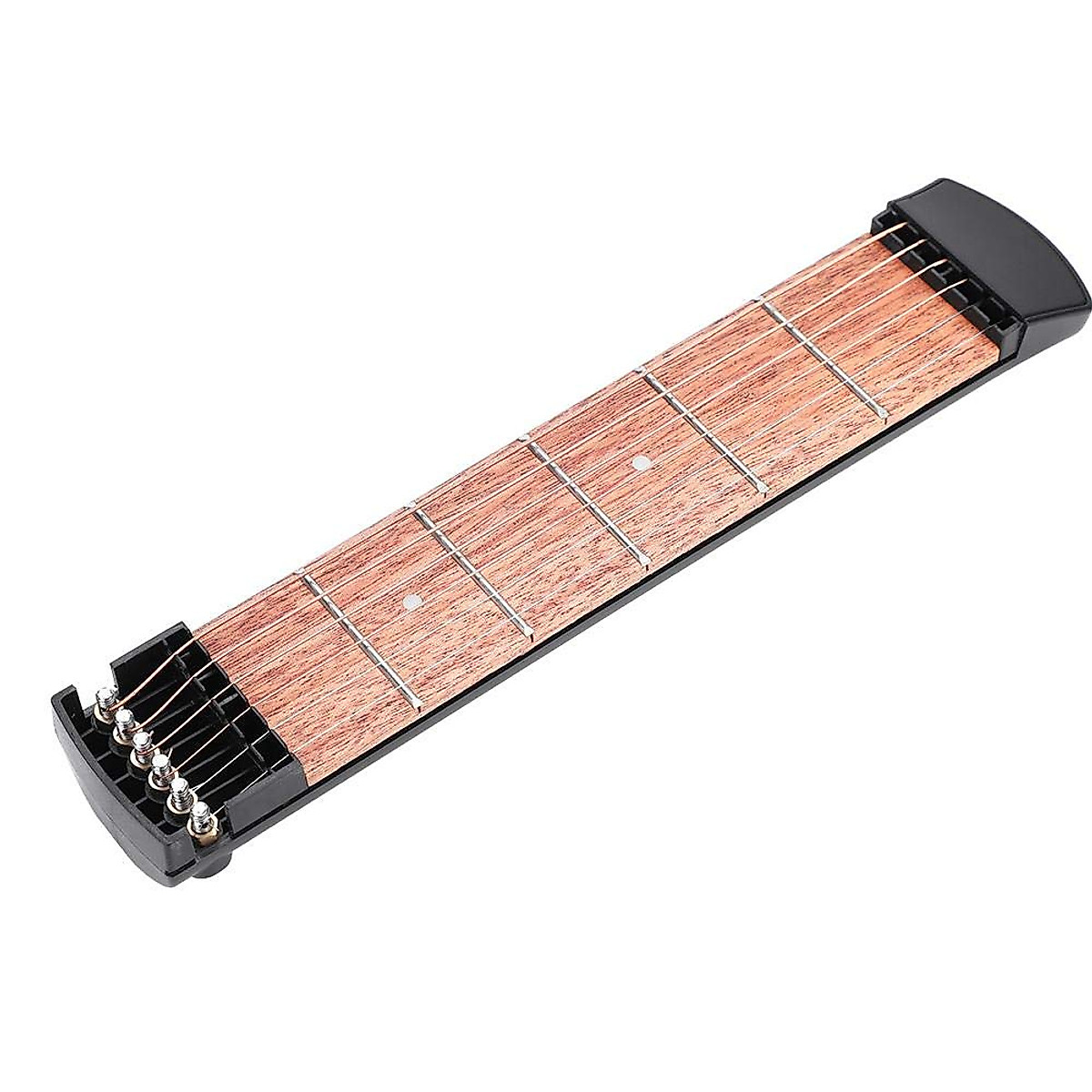 Pocket Guitar Practice Neck Portable 6 Fret Guitar Mahogany Fingerboard Chord And Scales Exercise Tool For Beginner Practice Training Practice Guitar Fretboard Guitar Practice Fretboard
