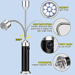 Barbecue Grill Light for Outdoor Grill,BBQ Grill Lights with Magnetic Base,Super-Bright LED,360 Degree Flexible Gooseneck, BBQ Grilling Accessories for Outdoor