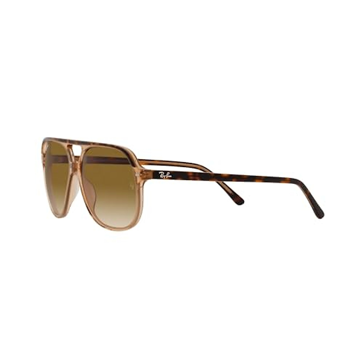 Ray-Ban RB2198 Bill Square Sunglasses, Havana On Transparent Brown/Clear Gradient Brown, 56 mm