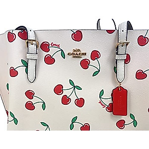 COACH Mollie Tote in Cherry/Chalk Multi