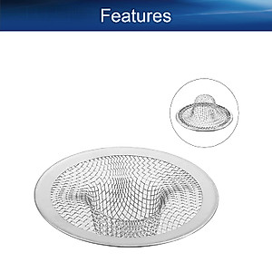 Yinpecly 70mm Dia Kitchen Sink Strainer Stainless Steel Mesh Sink Strainer, Perfect for Kitchen Sink, Bathroom Bathtub, Floor Drain, Balcony Drain Hole, Narrow Rim 6Pcs
