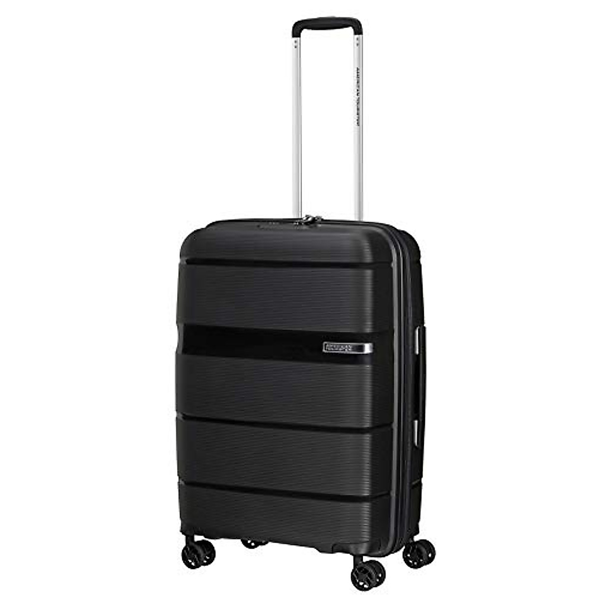 American Tourister Unisex_Adult Luggage Suitcase, Black (Vivid Black), M (66 cm-63 L)