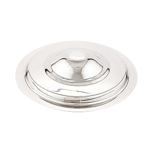 Restaurantware LID ONLY: Met Lux Lid For 2 Quart Bain Marie 1 Stainless Steel Lid For Bain Marie Pot - Built-In Handle Pot Sold Separately