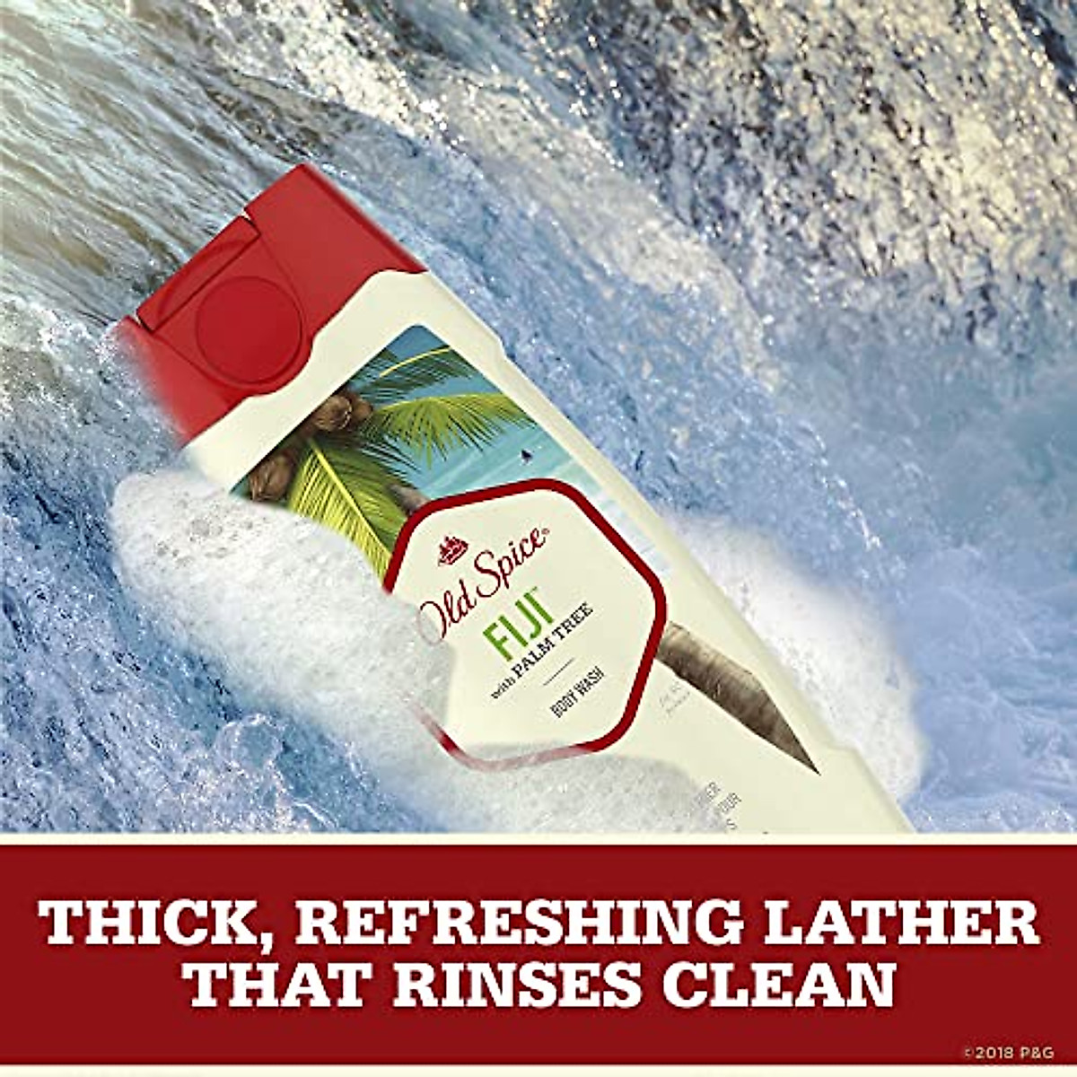 Old Spice Fresher Collection Body Wash for Men, Fiji with Palm Tree Scent, 25 fl oz (Pack of 4)