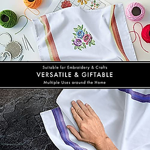 Harringdons Kitchen Dish Towels Set of 12-Tea Towels 100% Cotton. Large Dish Cloths 28"x20" Soft and Absorbent. White with Blue, Green and red Stripes, 4 of Each. There's no Substitute for Quality