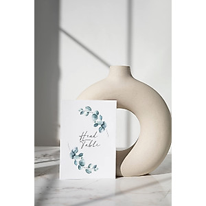 Table Numbers, Double-Sided Cards, 1-25 Plus Head Table Card, 4 x 6, Table Numbers for Wedding Reception, Anniversary, Baby Shower, Bridal Shower, Christmas, Parties, Events and Celebrations