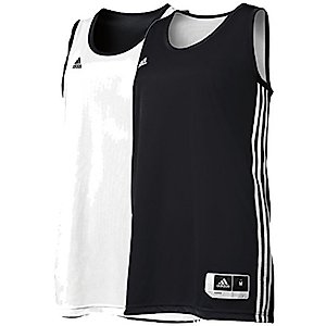 Adidas Womens Reversible Basketball Practice Jersey L Black/White