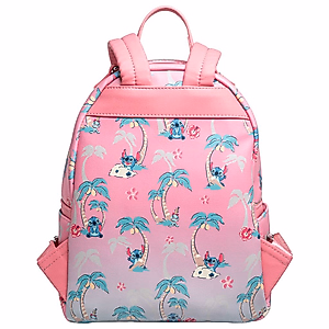Loungefly x Disney Lilo & Stitch Palm Tree Stitch and Scrump AOP Backpack