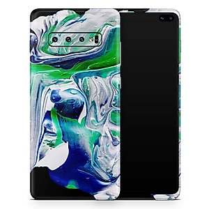 DesignSkinz Liquid Abstract Paint V39 Protective Vinyl Decal Wrap Skin Cover Compatible with The Samsung Galaxy S20 (Screen Trim & Back Glass Skin)