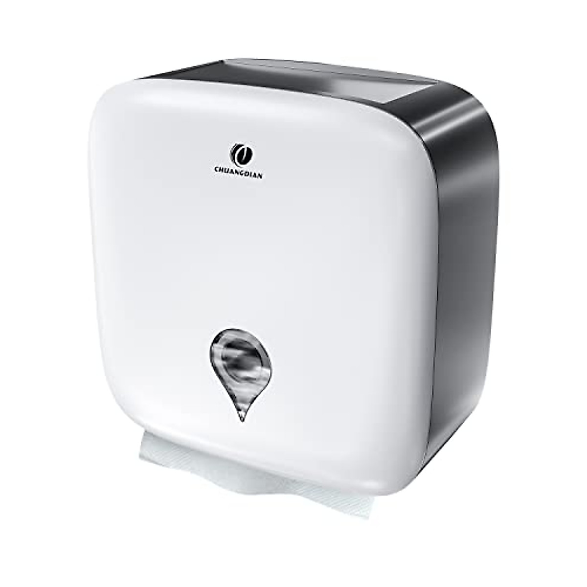 Paper Towel Dispenser, C-Fold and Multifold Tissue Towel Dispenser for Bathrooms, Kitchens and High-Traffic Washrooms, CHUANGDIAN, White