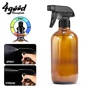 Glass Spray Bottles Amber Suitable for Cleaning Solutions or Essential Oils Heavy Duty