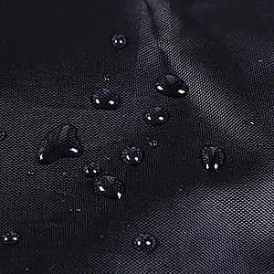 SafeGuard360 Patio Heater Cover Waterproof 420D Oxford Thickness, with Stainless Steel Telescopic Rod, and Storage Bag in Black (89in x 35in x 19in- Universal Fit for Outdoor Stand Up Heaters)