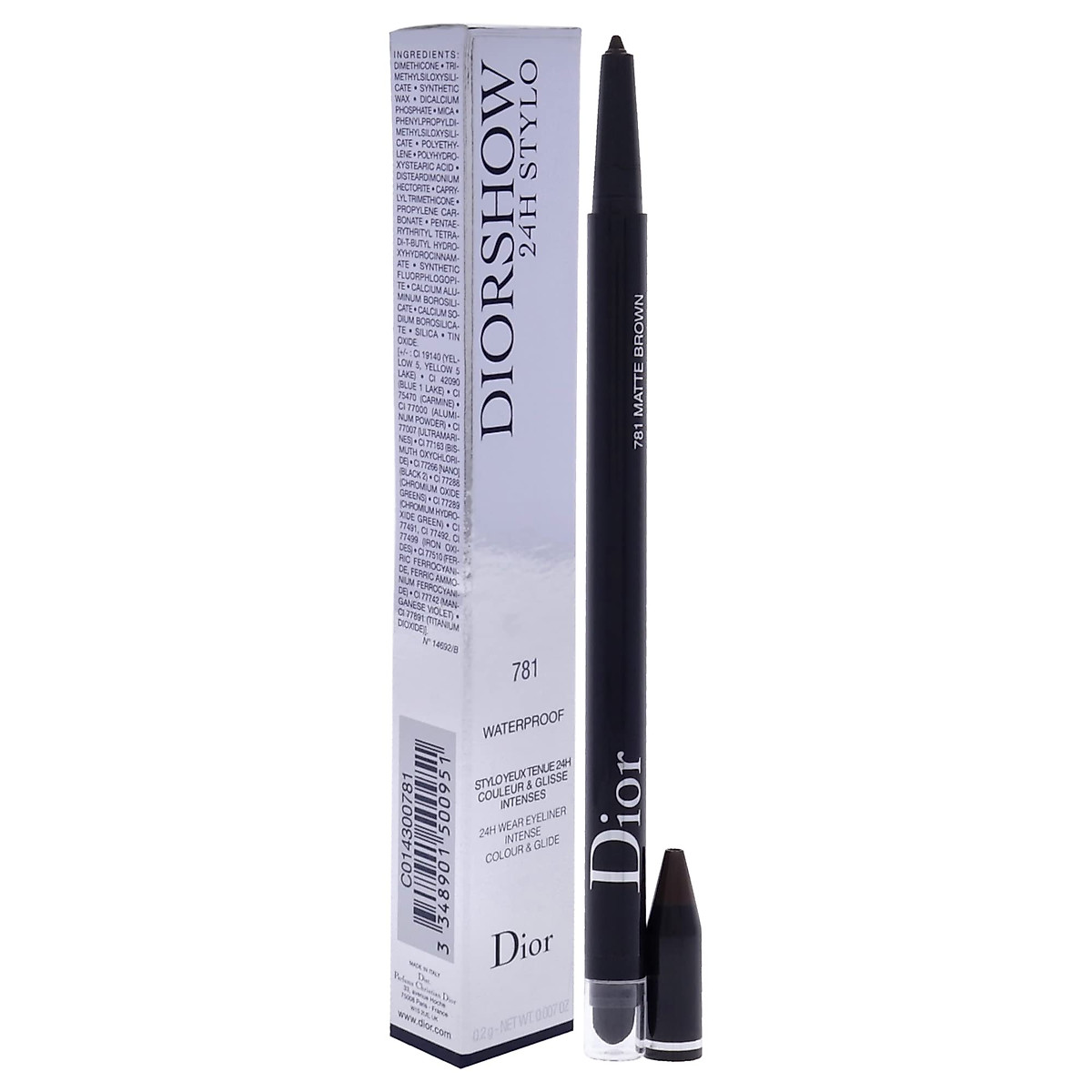 Christian Dior Diorshow 24H Stylo Waterproof Eyeliner - 781 Matte Brown Eyeliner Women 0.007 oz