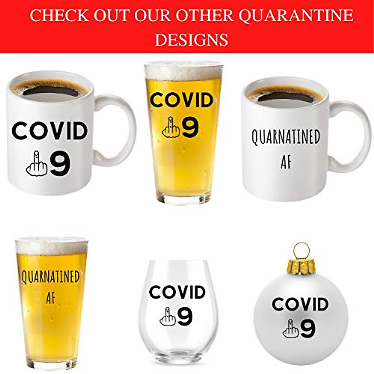 COOL AF Funny Quarantine Shot Glass - Quarantine Gifts For Women And Men - Great For Birthday, Christmas, Halloween, Mom, Dad, Nurse, Teacher, Sister, Brother, Or Best Friend
