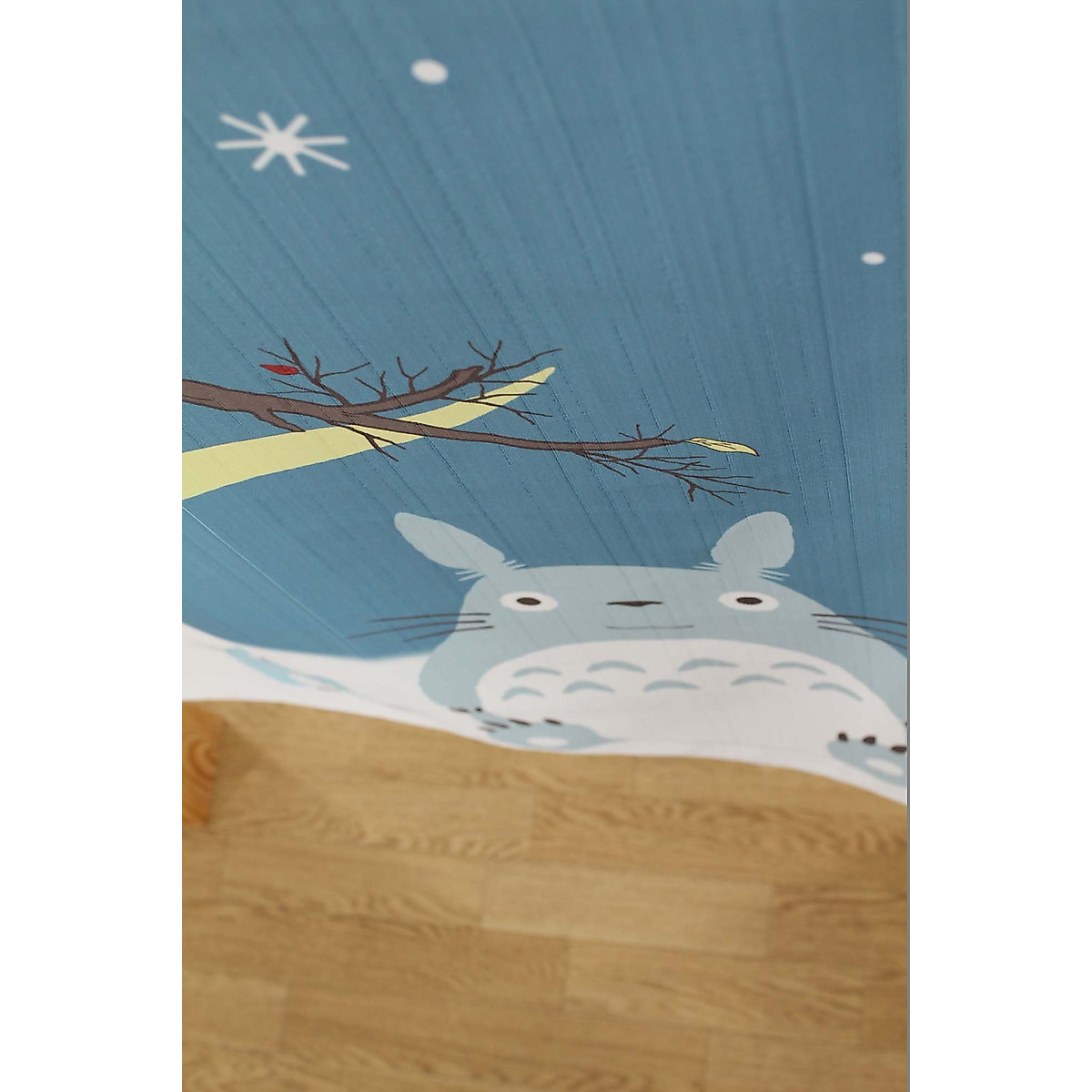 Studio Ghibli Totoro Noren Curtain Tapestry Winter Sky and Crescent Moon