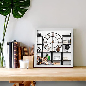 4 Pack Wall Mirror Tiles, 8 x 8 Inch Self Adhesive Acrylic Square Mirror, Flexible Mirror Sheets Wall Stickers Frameless Small Mirrors Set for Bathroom Home Gym