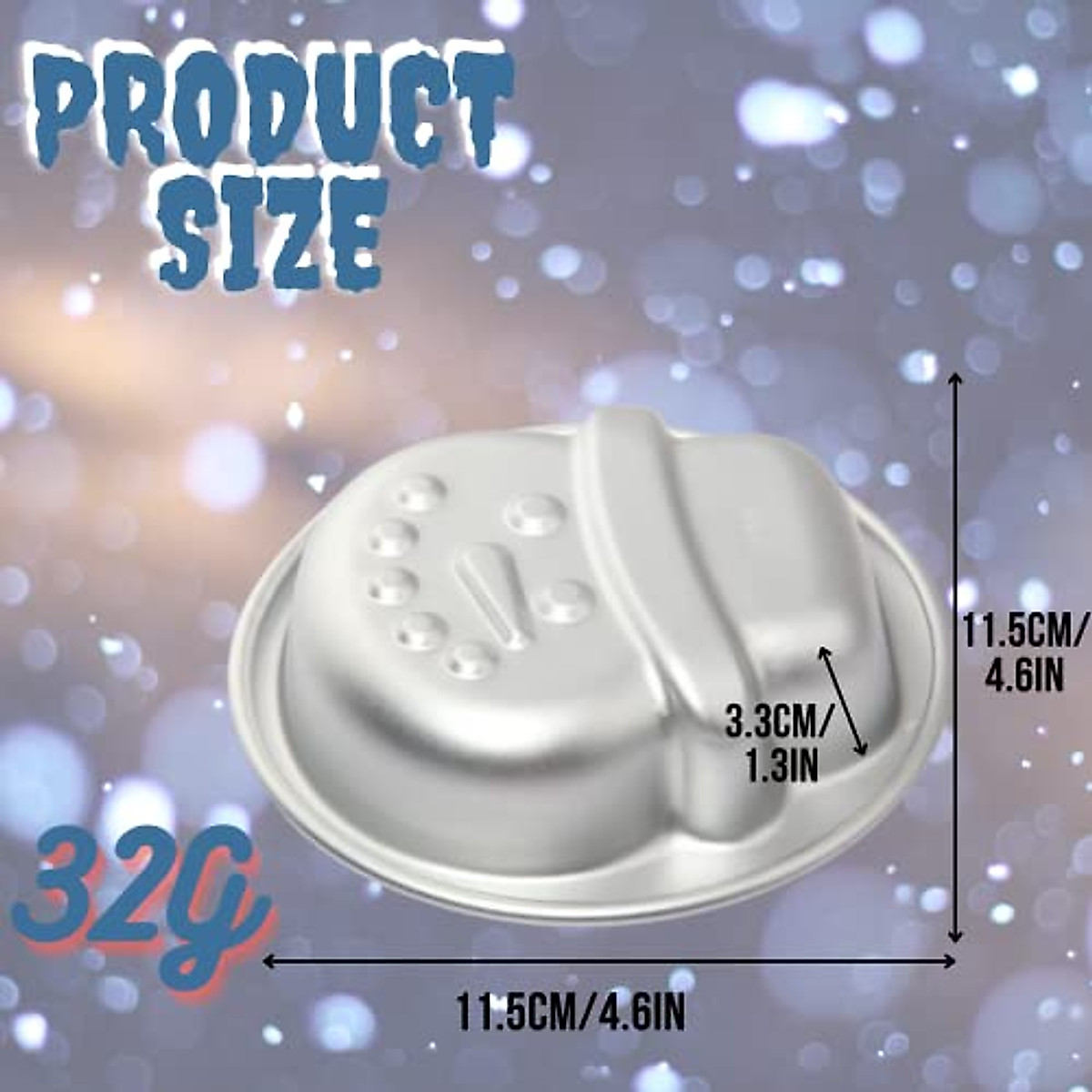 Crethinkaty Mini Christmas Snowman Shape Cake Pan Pie Molds, 4IN Cake Tin Non Stick Bakeware For Christmas Cake Chocolate Fondant Sweets Baking Molds