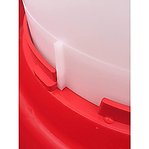 Farm Innovators Model HPF-100 "All-Seasons" Heated Plastic Poultry Fountain For Chicken, 3 Gallon, Red/White, 100-Watt