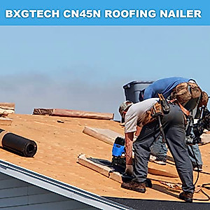 Bgx-power Roofing Nail Gun, 15 Degree CN45N Roofing Nailer 3/4-Inch to 1-3/4-Inch Coil Nails, 120-pcs Load Capacity Coil Nailer