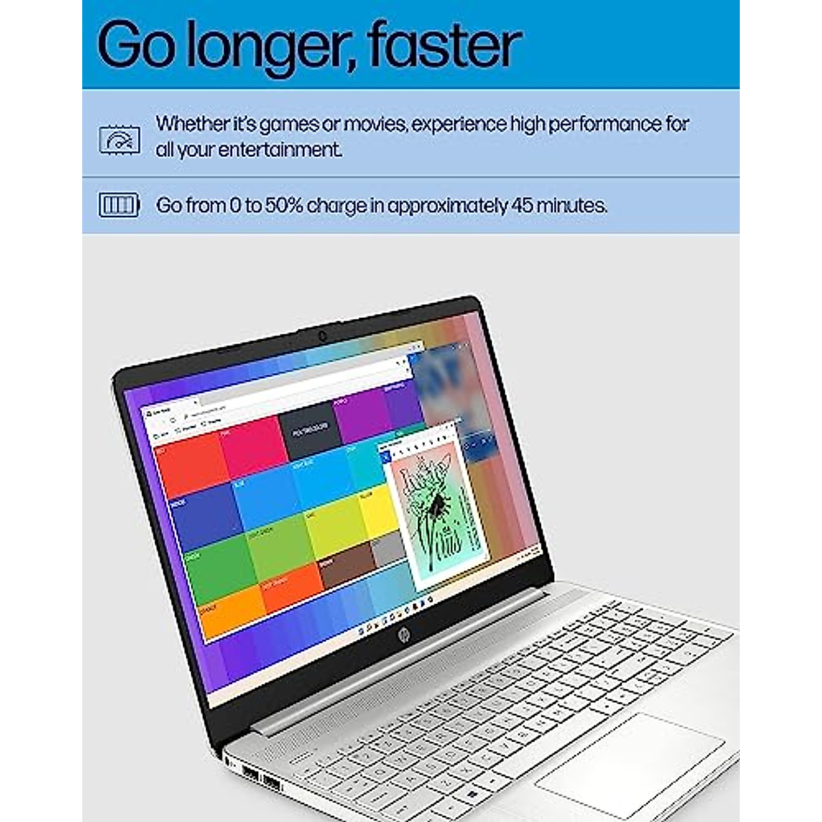HP 2023 Newest 15.6" Laptop Computer, AMD Ryzen 7 5700U(Beats i7-1265U), 16GB RAM, 512GB SSD, HD Micro-Edge Display, 10H Battery Life, Full-Size KB, WiFi 6, Windows 11 Home, Bundle with JAWFOAL