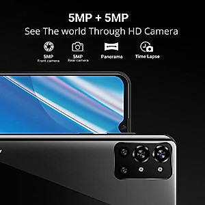 XGODY X14 Unlocked Smartphones, 6.52 Inch Large Screen 4G Dual Sim Mobile Phones, Dual 5MP + 256GB Extended Storage Cheap Cell Phones, Android 9.0 OS, 3000mAh Massive Battery, Face Recognition (Black)