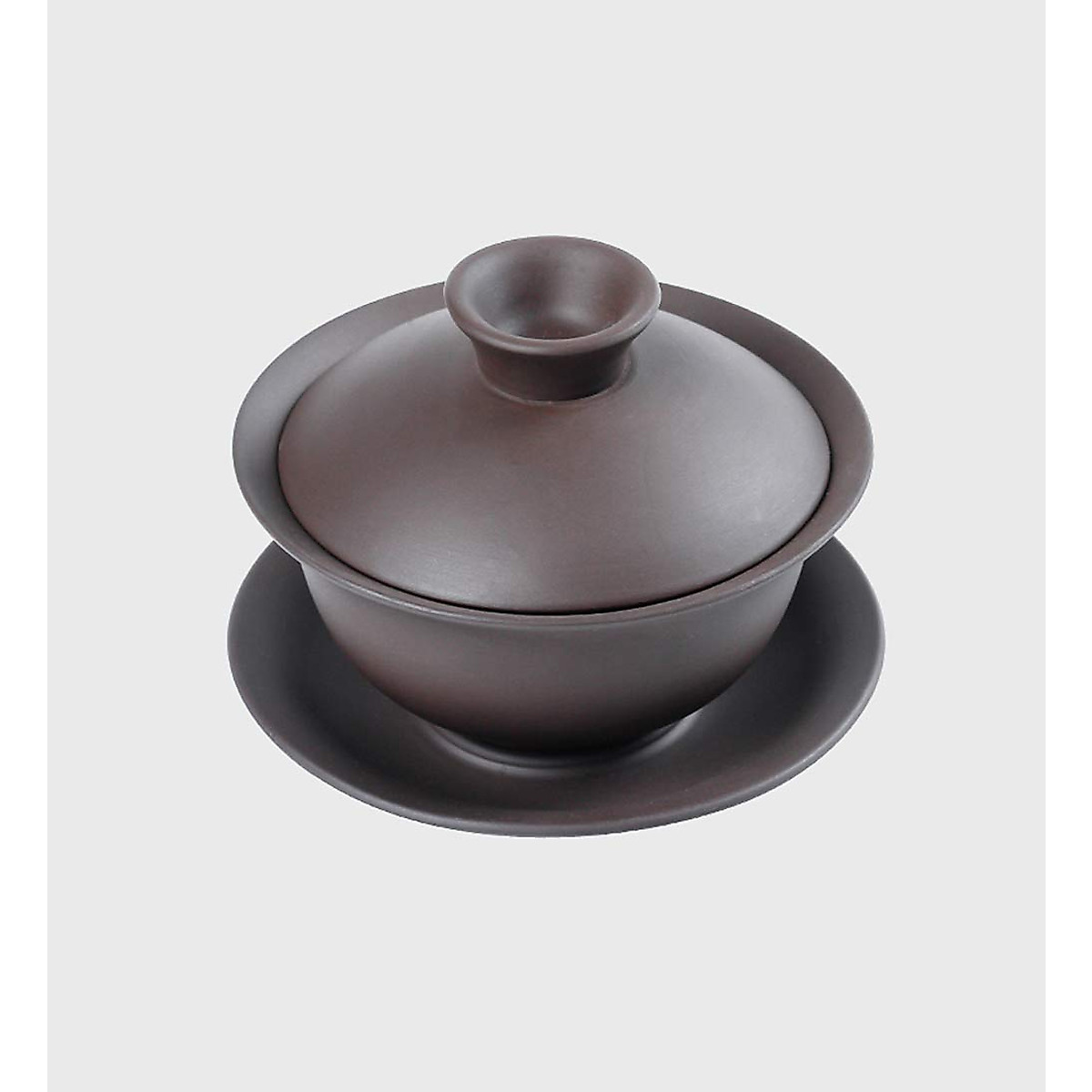 Chinese Yi Xing Purple Clay Gaiwan Tea Cup