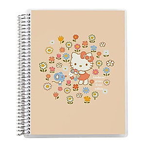 Erin Condren 7" X 9" Spiral Bound Productivity Notebook - Hello Kitty Kindness Grows From Within, 160 Lined Page Note Taking & Writing Notebook, 80 Lb, Thick Mohawk Paper, Stickers Included