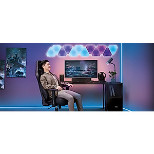 Gaming Chair - Furgle Computer Chair - Racing Style High-Back Office Chair - PU Leather Ergonomic Video Game Chairs for Adults - Adjustable Armrests - Headrest and Lumbar Support - Rocking Mode -Black