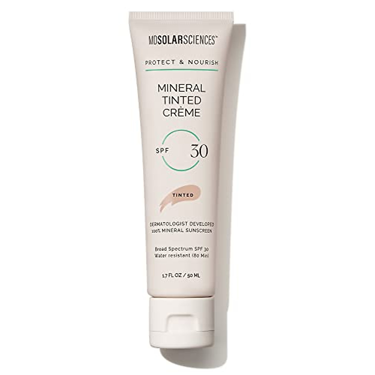 MDSolarSciences Mineral Tinted Crème SPF 30 Sunscreen for Face – Water-Resistant, Broad Spectrum UV Protection – Blendable Micronized Zinc Oxide Cream – Smooth, Natural Matte Finish, 1.7 Fl Oz