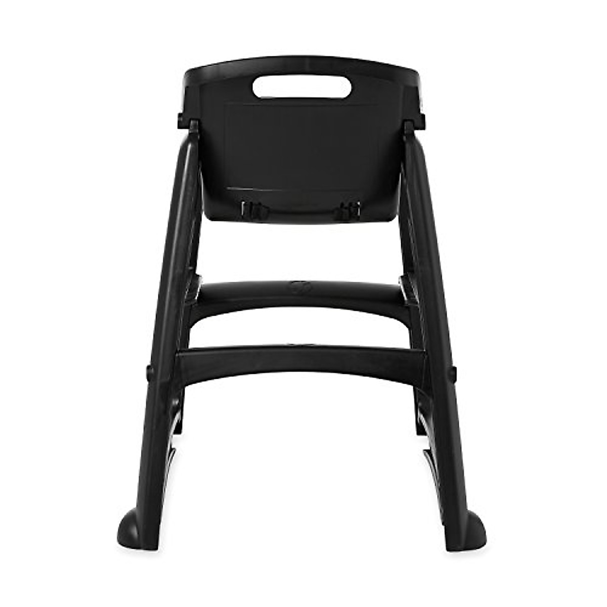 Rubbermaid Commercial Products Sturdy High-Chair, Up to 33lb Weight, Unassembled, Stackable, Black, Fits Under Table for Child/Baby/Toddler
