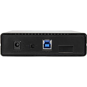 StarTech.com 3.5in Black Aluminum USB 3.0 External SATA III SSD / HDD Enclosure with UASP for SATA 6Gbps - 3.5" SATA Hard Drive Enclosure (S3510BMU33)