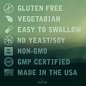 Natural Rhythm Triple Calm Magnesium 150 mg - 120 Capsules – Magnesium Complex Compound Supplement with Magnesium Glycinate, Malate, and Taurate. Calming Blend for Promoting Rest and Relaxation.