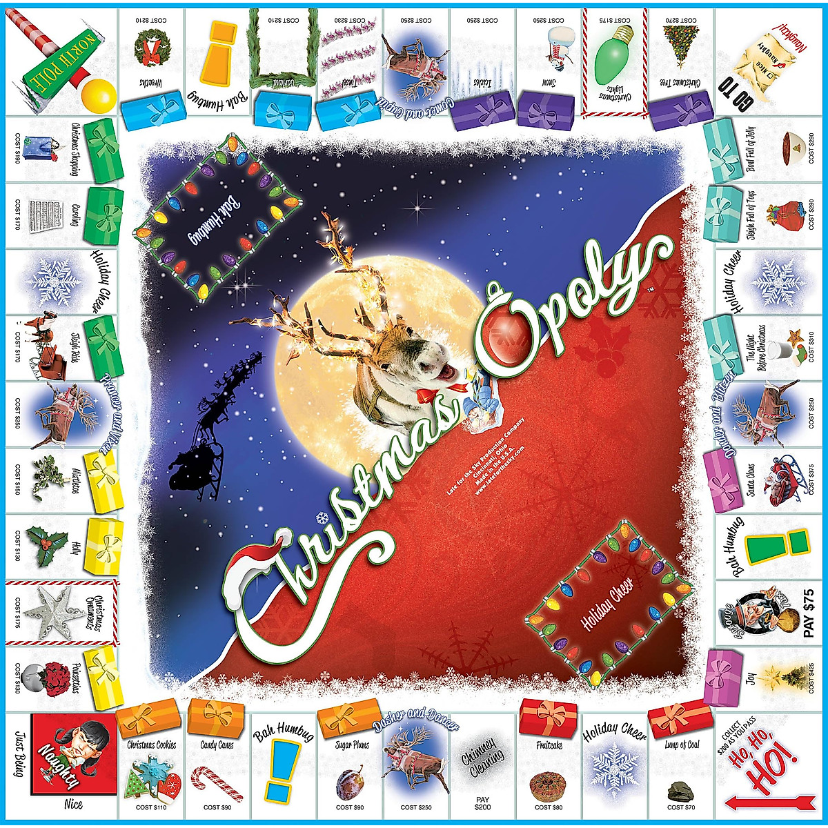 Late for the Sky: Christmas-Opoly, Festive Twist on one of the Most Well Known Board Games, Christmas Theme to Celebrate the Season, For 2 to 6 Players