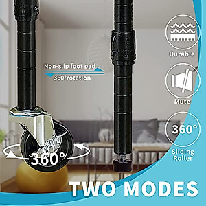 HCY Garage Shelving, 82x48x18 Metal Shelves 6 Tier Wire Shelving Unit Adjustable Heavy Duty Sturdy Steel Shelving with Casters for Pantry Garage Kitchen (Black)