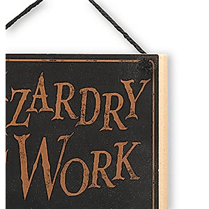 Open Road Brands Harry Potter Double Sided Hanging Wood Wall Decor - Wizards Welcome, Muggles Tolerated and Wizardry at Work, No Muggles Allowed