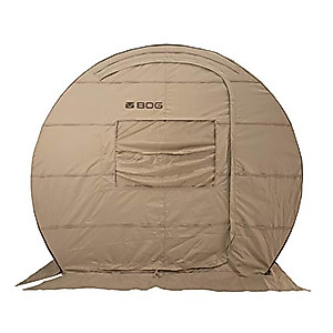 BOG HayMaker Ground Blind with StealthTrac Window System, Pop-Up Hay Bale Imitation, Brush Loops, 600D Water Resistant Fabric, Steel Frame, and Waterfowl Trap Door for Hunting, Shooting, and Outdoors